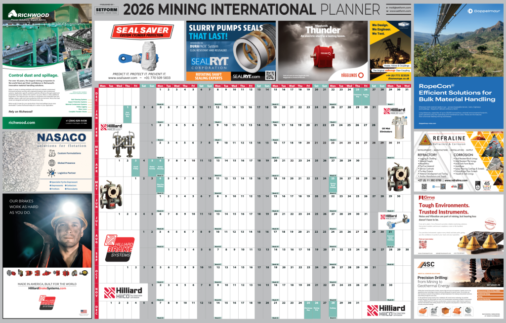 Mining Year Planner - Year Planners & Project Planners By Setform